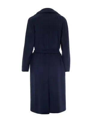 Max Mara Womens Coat Resina Cobalt Blue Virgin Wool