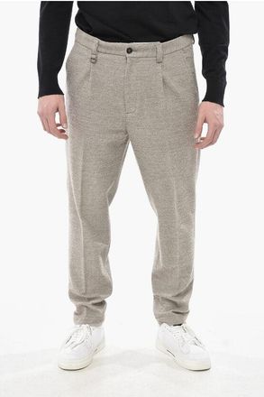 Paolo Pecora Single-Pleat Jersey Trousers with Belt Loops size 50