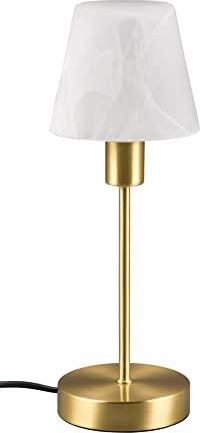 Trio Leuchten Tischleuchte Luis II 595700108, Metall Messing matt, Glas alabasterfarbig weiß, exkl. 1x E14, On/Off Touch