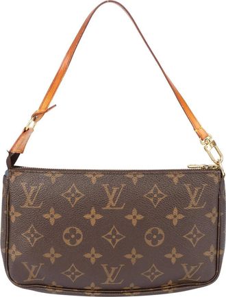Louis Vuitton Crossbody Bags - Louis Vuitton Canvas Monogram Pochette Accessoire - Gr. unisize - in Braun - für Damen