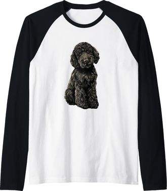 Whyitsme Design Schwarzer Pudelhund Illustration Raglan