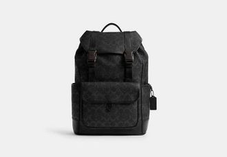 Coach League Rucksack Aus Signature-Canvas Mit Umschlag