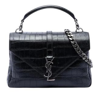 Saint Laurent Sac bandouli&egrave;re College Pre-owned - Femme - Pre-owned - Noir - Taille: ONE Size