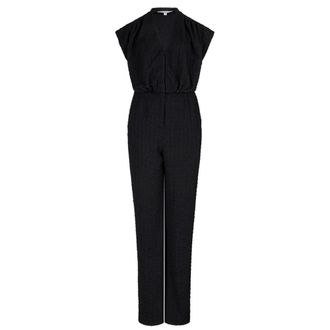 Dante6 Schwarzer Jersey Jumpsuit mit V-Ausschnitt - - Jumpsuits & Playsuits - Damen - Schwarzk - XS