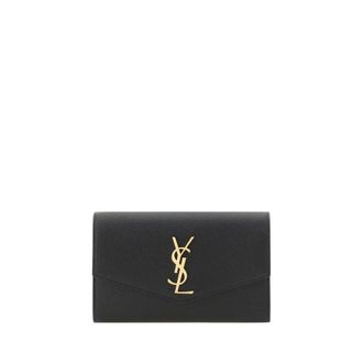 Saint Laurent Quilted Chain Wallet mit Quaste - - Accessories - Damen - Schwarzk - ONE SIZE
