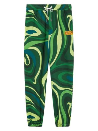 Pucci pantalon de jogging à imprimé - Vert
