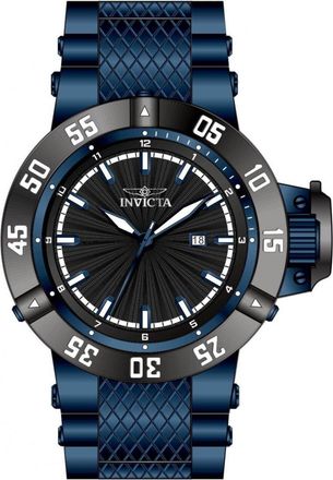 Invicta Subaqua 50795 Herrenuhr - Quarzwerk - Edelstahl mit schwarzem Zifferblatt - 50 mm