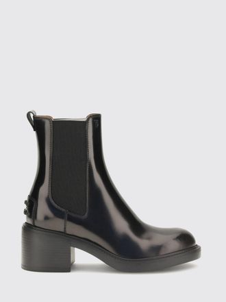 Tod's Bottines Chelsea en cuir bross&eacute; avec logo T Timeless et talon moyen