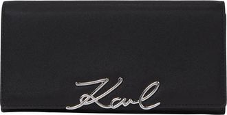Karl Lagerfeld Portemonnaie - SIGNATURE CONTINENTAL FLAP Geldb&ouml;rse - Gr. unisize - in Schwarz - f&uuml;r Damen