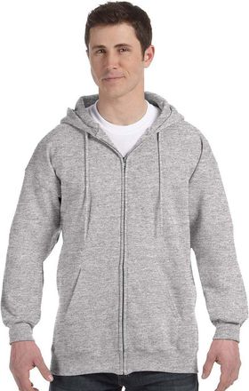 Hanes Herren Ultimate Full Zip Hoodie Kapuzenpullover Fleece Sweatshirt mit Rei&szlig;verschluss Jacke, Leichter Stahl, X-Large