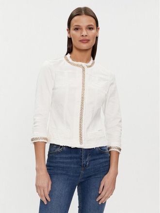 Liu Jo Jeansjacke UXX039 D4128 Wei&szlig; Regular Fit