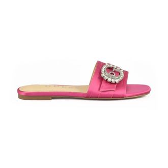 Guess Satin Gummi Sandalen Slides - - Shoes - Damen - Rosa - 38 EU