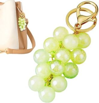 Generico Porte-cl&eacute;s - Breloque sac de raisin | Pendentif en acrylique - Adorable d&eacute;coration de fruits 3D pour femmes et adolescents | Accessoire mignon pour aj
