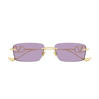 Valentino Rechteckige Sonnenbrille - - Accessories - Damen - Lila - 55 MM