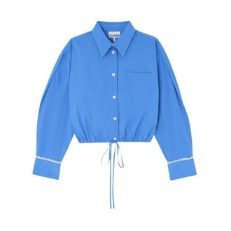 Ganni Damen, Blusen & Hemden, Blau, SGr&ouml;&szlig;e