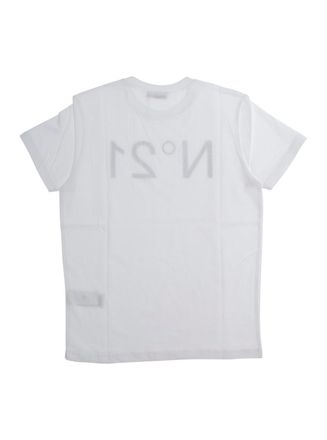 N&deg;21 Boys T-Shirt Crew Neck White Cotton T-Shirts And Polos