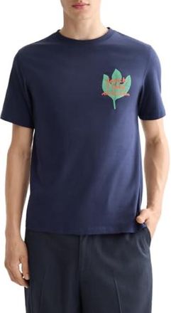 Scotch & Soda Homme Front Back Artwork T-Shirt, Peacoat, M EU