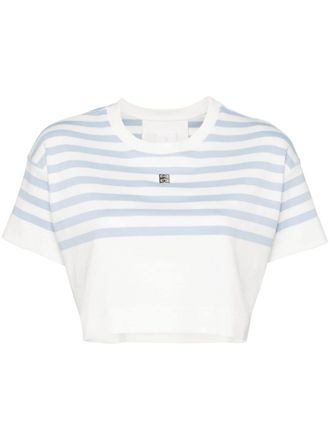 Givenchy t-shirt ray&eacute; &agrave; motif 4G - Blanc