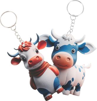 Beaupretty 2 St&uuml;ck Highland Cow Schl&uuml;sselanh&auml;nger Niedliche Kuh Anh&auml;nger Leichte Robuste Taschen und Schl&uuml;ssel Dekoration f&uuml;r Alltag und Outdoor Langlebig Modisc