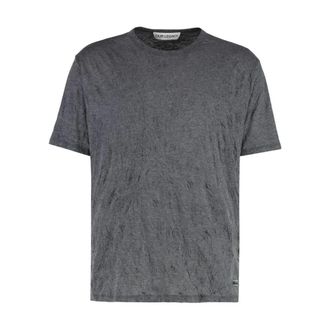 Our Legacy Crinkle Texture T-Shirt - - Tops - Herren - Grau - XL