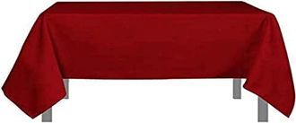 Soleil d'Ocre Alix Nappe carrée Anti-tâches, Polyester, Rouge, 140x140 cm