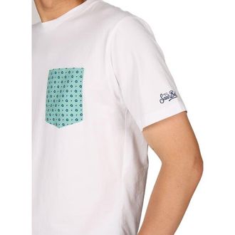 MC2 Saint Barth T-shirt Blanche droit uni en coton