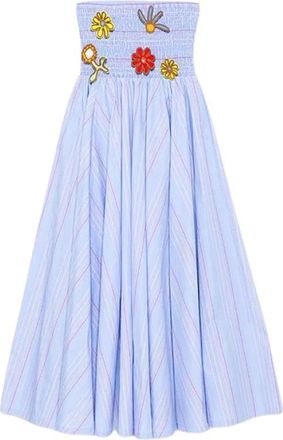 Mira Mikati Femme, Robes, Bleu, Taille: 38 FR Bustier Midi Dress
