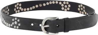 Our Legacy Homme, Accessoires, Noir, Taille: 90 CM Ceinture en cuir clout&eacute;e d&eacute;toiles