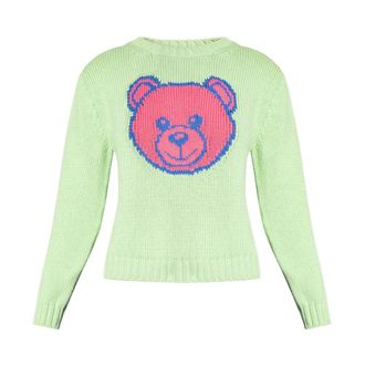 Moschino Hellgr&uuml;ner Rundhals-Strickpullover - - Knitwear - Damen - Gr&uuml;n - L