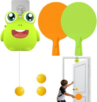 Generico Portable Table Tennis - Portable Interactive Trainer, Adjustable Table Tennis Device for Home, School, Club, Yard, Wall | Door Pong Game for Indoor Pl