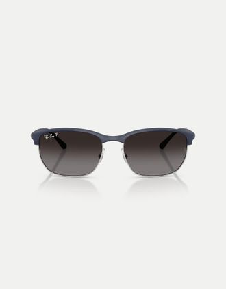 Ray-Ban Rb4469 liteforce - Lunettes de soleil carr&eacute;es &agrave; verres polaris&eacute;s gris - Bleu fonc&eacute; sable
