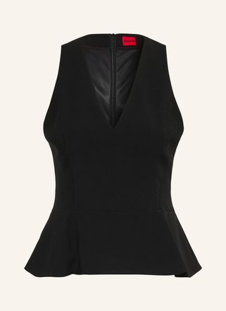 HUGO BOSS Hugo Blusentop Carmint schwarz