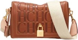 Carolina Herrera Femme, Sacs, Brun, Taille: ONE Size Mini Andy Locked Crossbody