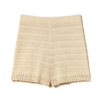 Twinset Gestrickte Shorts - - Shorts - Damen - Beige - M