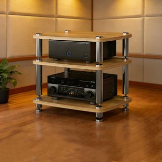 Generic HiFi Regal Audio-Rack, Druckerst&auml;nder, AV-Medienst&auml;nder mit sto&szlig;d&auml;mpfenden Fu&szlig;rasten, Audio-Rack-Tower, CD-Player-St&auml;nder for Zuhause/B&uuml;ro/Audio-Video