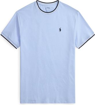 Ralph Lauren T-Shirt in Piqu&eacute;-Qualit&auml;t mit Stretch und Logo-Stickerei, Classic Fit in