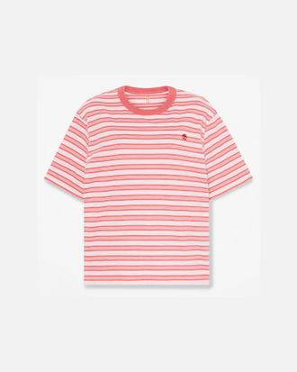 Timberland Gestreiftes T-Shirt f&uuml;r Damen in Rot, Damen, Rot, Gr&ouml;&szlig;e