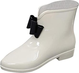 Generic Bottes pluie pour femme imperméables antidérapantes semi-compensées Confortable Antidérapant Chaussures Adhérence boue/glace Isolation thermique hiver