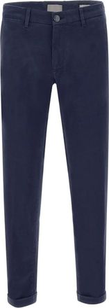 Re-hash Gürtelschlaufen-Hose mit Logo-Patch - Blau