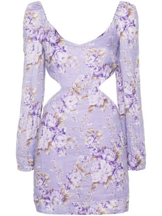MC2 Saint Barth Jara Minikleid aus Leinen - Violett