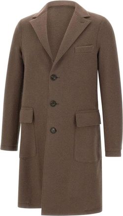 Eleventy Homme, Manteaux, Brun, Taille: M Manteau Long Crois&eacute;