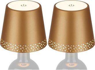 Briloner LED Flaschenlampe kabellos mit Touch, dimmbar, warmwei&szlig;, Nachttischlampe, Flaschenleuchte, LED Lampe, Akku Tischleuchte, Weinlampe, Flaschenlampe Aufs