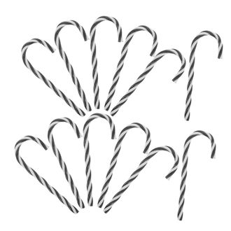 Cabilock 12 St&uuml;ck Zuckerstangen Ornamente aus Kunststoff 15cm Wiederverwendbare Weihnachtsbaumschmuck H&auml;ngedekoration f&uuml;r Festliche Raum und Baumdeko