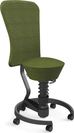 Aeris Swopper - Hocker mit Lehne - B&uuml;rohocker h&ouml;henverstellbar - Schreibtischstuhl gegen R&uuml;ckenschmerzen - Ergonomischer B&uuml;rostuhl und Sitztrainer, Feder Lo