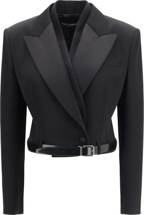 Dolce & Gabbana Veste Sicilia &agrave; Double Boutonnage - Femme - Vestes - Noir - Taille: 38 FR