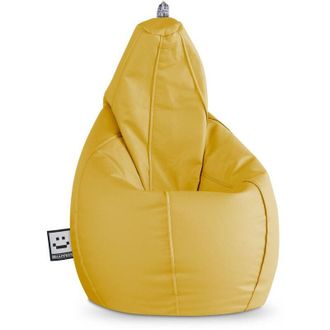 Happers Happers - Pouf Poire Similicuir Indoor Moutarde xl