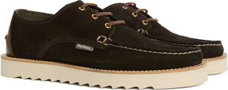 Barbour Derby-Schnürer Aydon aus Wildleder mit Plateausohle in