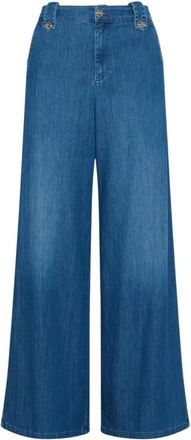 Marella Femme, Jeans, Bleu, Taille: 42 FR Wide Pantalons