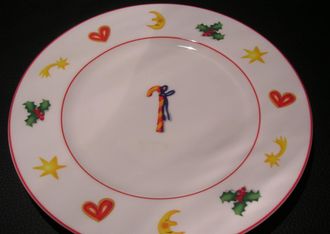 Dibbern Sonderaktion FBC Season&acute;s Greetings - Teller flach 21 cm - NEU