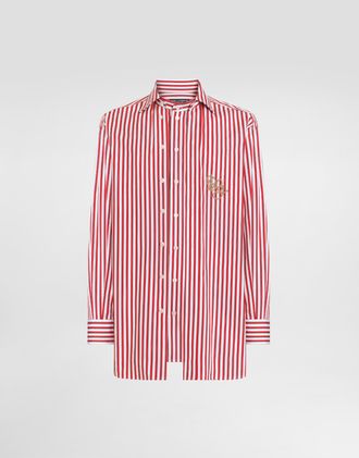 Dolce & Gabbana Hemd Aus Gestreiftem Popeline - Mann Hemden n/d 37